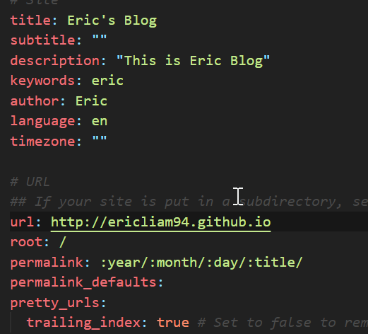 Build your own Blog and host in Github - Eric's Blog